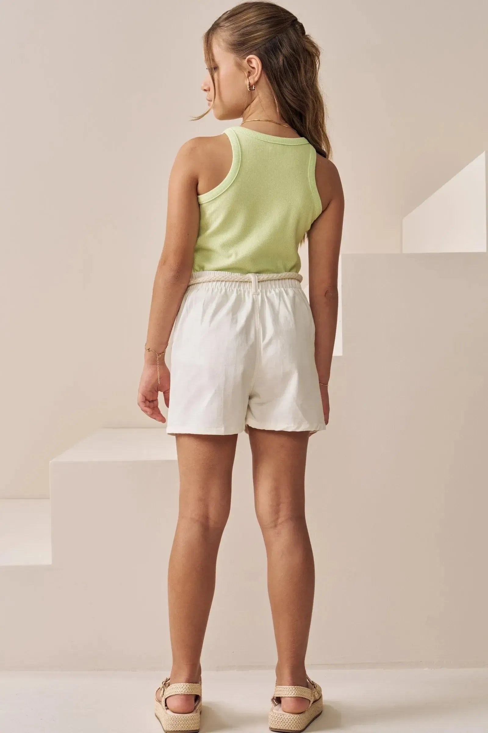 Shorts em Sarja com Elastano 87351 Vic&Vicky Teen Menina – Vic&Johnny